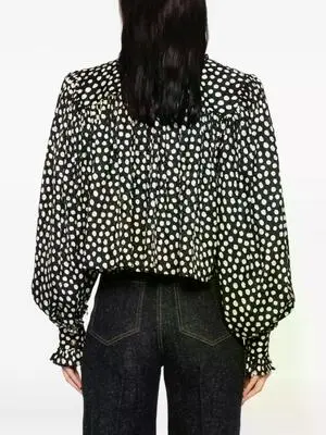 Chloé Ruffled-collar Polka-dot Blouse