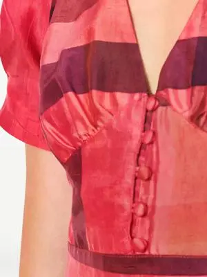 LoveShackFancy Bea Plaid Ruffled Dress