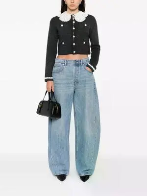 SELF-PORTRAIT Lace-collar Button Cardigan