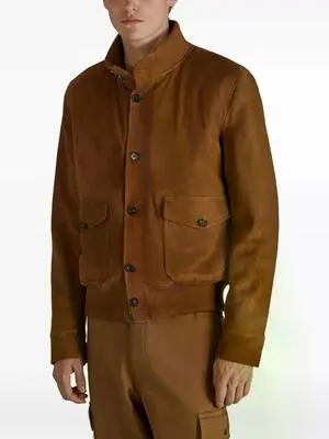 SLOWEAR Suede Bomber Jacket