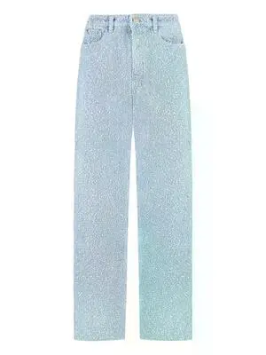 Manière De Voir Sara Bouclé Straight-leg Jeans - Blue