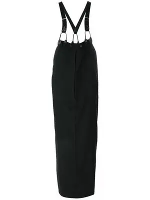 JEAN PAUL GAULTIER Long Skirt With Suspenders - Black