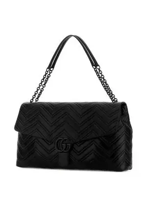 Gucci Gg Chevron Leather Shoulder Bag