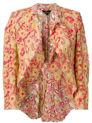 Comme Des Garçons Embroidered Jacket - Red