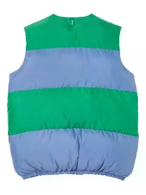 Sunnei Striped Puffy Gilet - Green