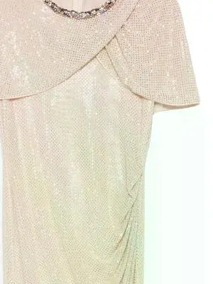 SELF-PORTRAIT Embellished Draped Maxi Dress