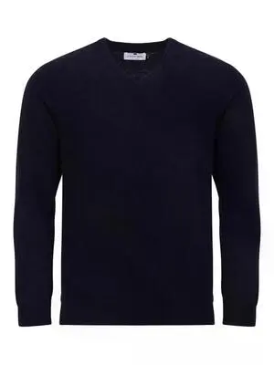 LOJA DAS MEIAS V-neck Wool Sweater - Blue