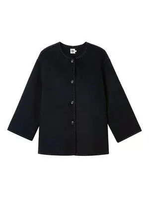 B+AB Scarf-embellished Jacket - Blue