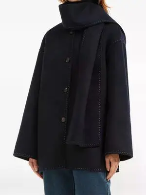 B+AB Scarf-embellished Jacket - Blue