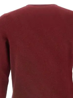 GRAN SASSO Crew-neck Ribbed-trims Sweater - Red