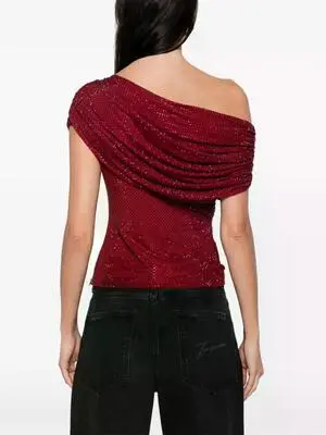 SELF-PORTRAIT Draped One-shoulder Top