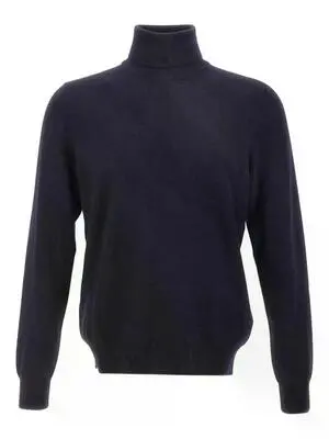 GRAN SASSO Ribbed Turtleneck Sweater - Blue