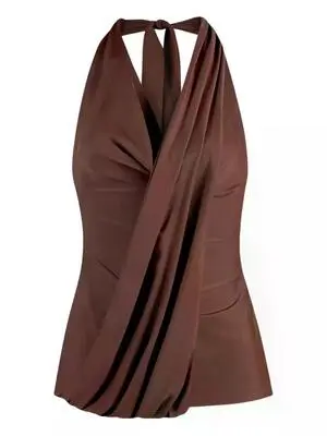Manière De Voir Draped Halterneck Top