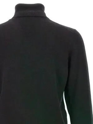 GRAN SASSO High-neck Ribbed Sweater - Black