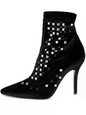 GIUSEPPE ZANOTTI Crystal-embellished Pointed Toe Stiletto Ankle Boots