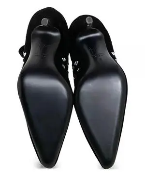 GIUSEPPE ZANOTTI Crystal-embellished Pointed Toe Stiletto Ankle Boots
