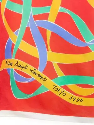 Saint Laurent 1990s Silk Scarf