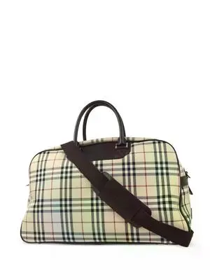 Burberry 1990-2000s Checked Duffle Bag - Brown