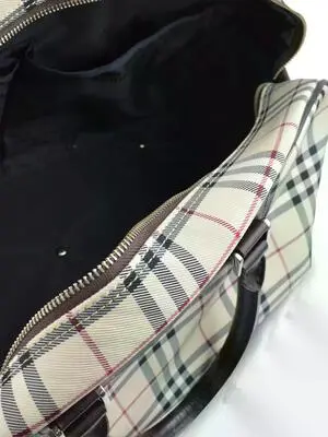 Burberry 1990-2000s Checked Duffle Bag - Brown