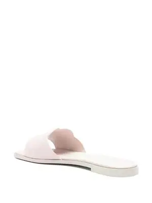 Alexander McQueen Logo-embossed Leather Sandals - Pink