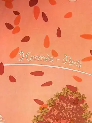 Hermès 2008 Offrandes D’ Un Jour D Rybaltchenko Silk Scarf - Orange