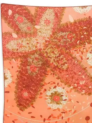 Hermès 2008 Offrandes D’ Un Jour D Rybaltchenko Silk Scarf - Orange