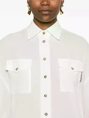 Brunello Cucinelli Silk Crepe De Chine Shirt