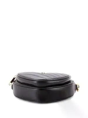Gucci Interlocking G Heart Diagonal Quilted Leather Mini Shoulder Bag - Black