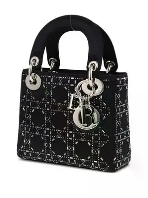 Dior Lady Mini Shoulder Bag - Black