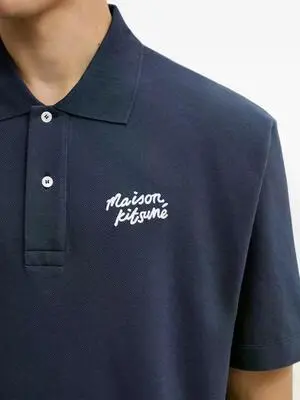 Maison Kitsuné Embroidered-logo Polo Shirt
