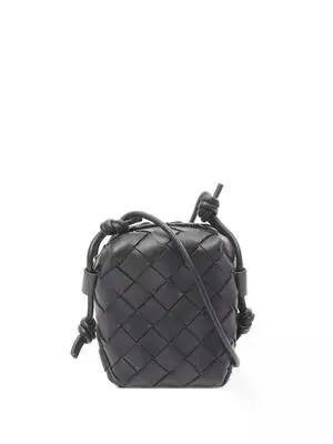 Bottega Veneta Intrecciato Leather Shoulder Bag - Black