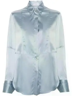 Brunello Cucinelli Long-sleeve Satin Shirt
