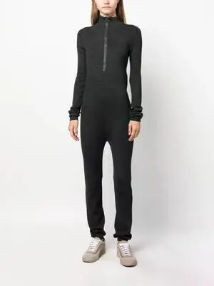 Brunello Cucinelli Ribbed Long-sleeve Jumpsuit