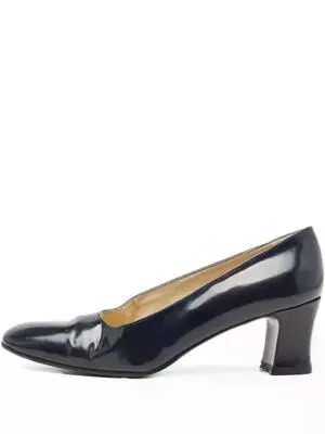 STUART WEITZMAN Patent Leather Block-heel Pumps