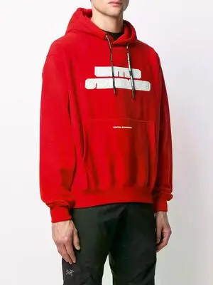 UNITED STANDARD Drawstring Logo Print Hoodie