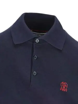 Brunello Cucinelli Embroidered-logo Polo Shirt