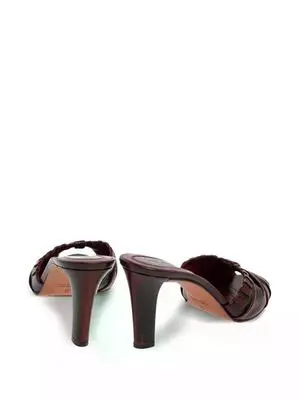 Saint Laurent 75mm Pleated Open-toe Sandals - Red