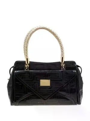 Versace Logo-plaque Leather Satchel Bag