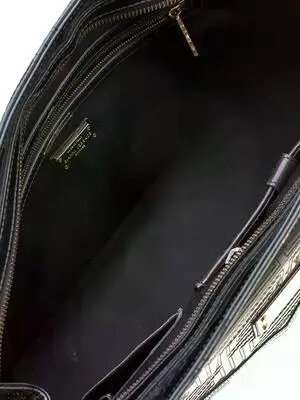 Versace Logo-plaque Leather Satchel Bag