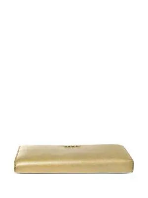 Dkny Pre-owned Zip Leather Continental Wallet - Neutrals