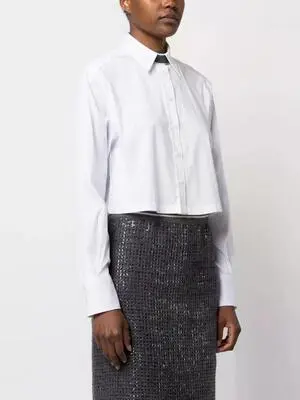 Brunello Cucinelli Cropped Long-sleeve Shirt