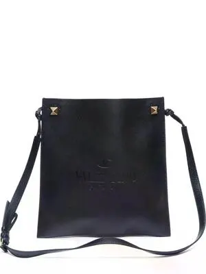 Valentino Garavani Logo-debossed Shoulder Bag - Black