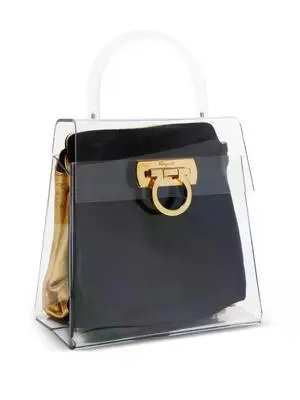 FERRAGAMO 1990-2010s Gancini Tote Bag - Neutrals