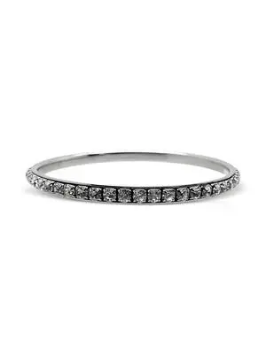 JENNIFER GIBSON JEWELLERY 1930s Art Deco Crystal-embellished Bangle Bracelet - Silver