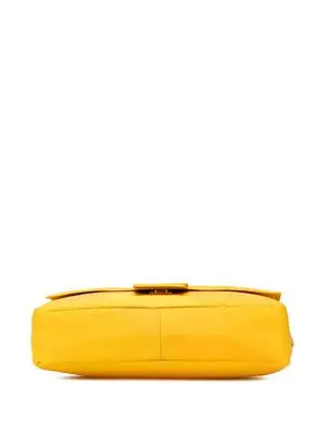 Fendi Large Econyl Nylon Baguette Satchel - Yellow