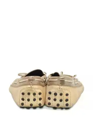TOD'S Suede Loafers - Gold