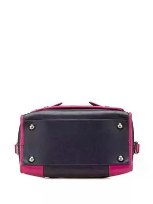 Loewe 2015 Grained Bicolor Calfskin Cruz Satchel