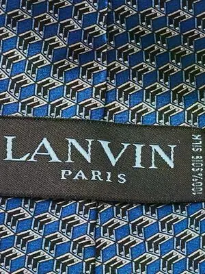 LANVIN Geometric-print Silk Tie