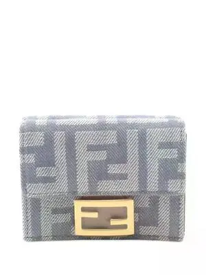 Fendi 2010-2025 Zucca Canvas Trifold Wallet Small Wallets - Grey