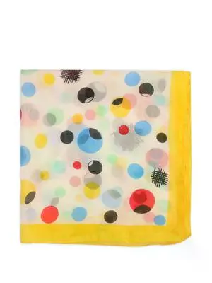 Vintage Abstract-print Scarf - Neutrals